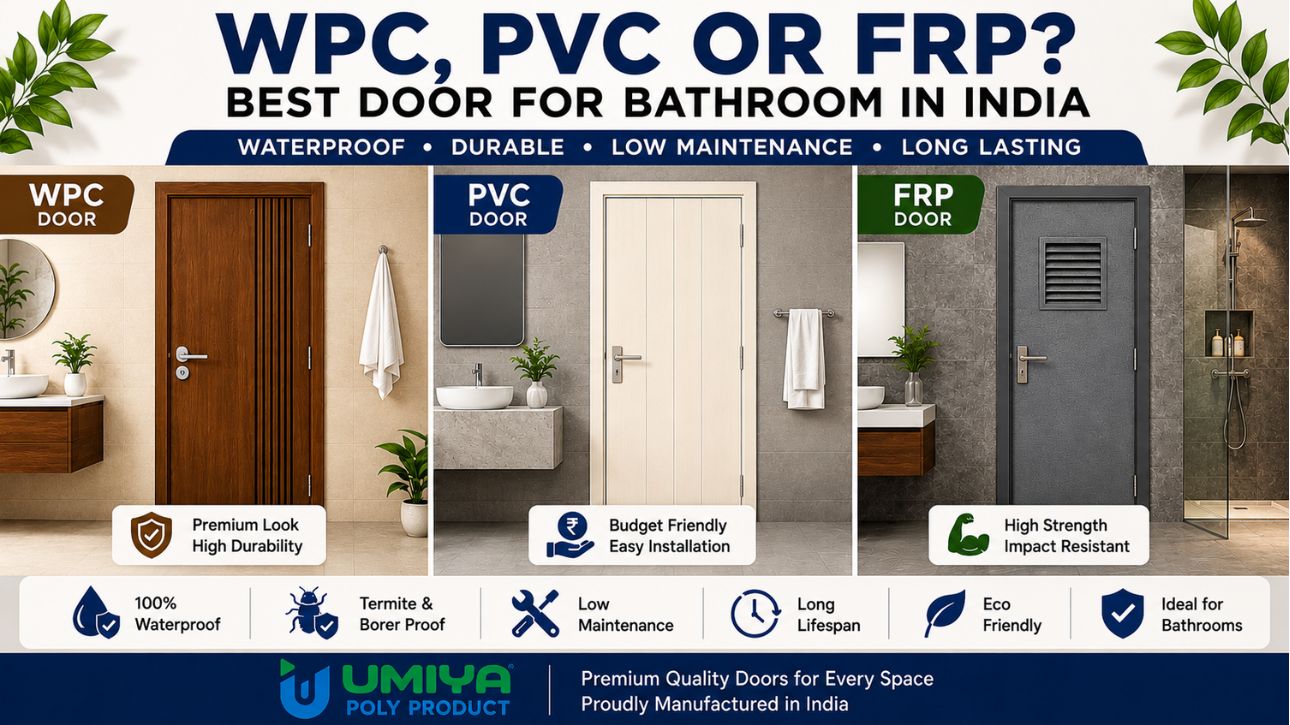Bathroom Door in India: WPC vs PVC vs FRP Comparison Guide